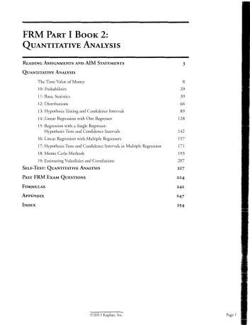 خرید و قیمت دانلود کتاب FRM Part I Book 2: Quantitative analysis (2013 ...