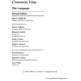 خرید و قیمت دانلود کتاب Common LISP: The Language ویرایش 2 | ترب