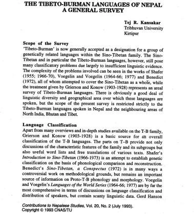 خرید و قیمت دانلود کتاب The Tibeto-Burman languages of Nepal: A general ...