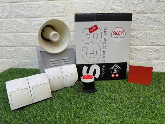 خرید و قیمت پکیج دزدگیر سایلکس SG8-Lite سیم کارتی با 4 عدد چشمی فوتال – بلندگو و کاور | ترب