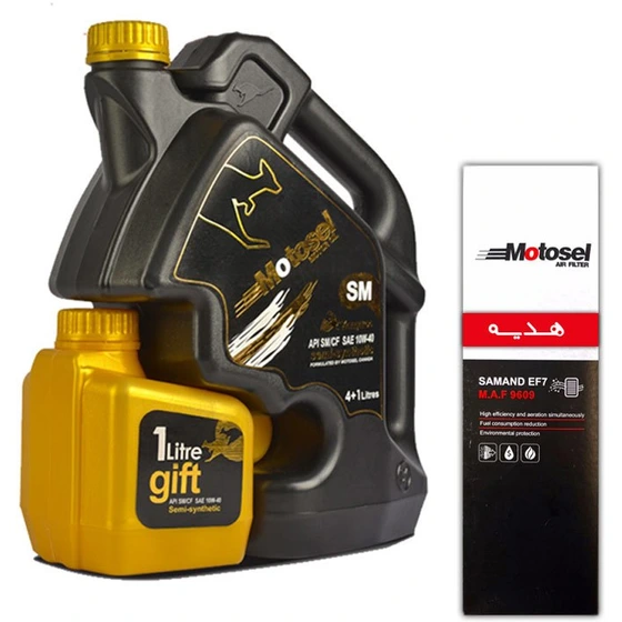 خرید و قیمت روغن موتور KANGAROO 10W-40 SM موتوسل همراه با هدیه (فیلترهوای سمند EF7) | ترب