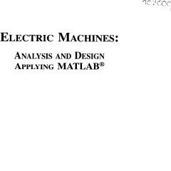خرید و قیمت دانلود کتاب Electric Machines: Analysis and Design Applying MATLAB 2000 | ترب