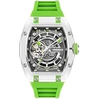 خرید و قیمت MINBER Skeleton Automatic Watch, 43mm Dial with Luminous ...