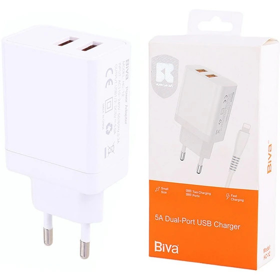 خرید و قیمت کلگی فست شارژ Biva HC-12 2Port 5A PD 25W | ترب