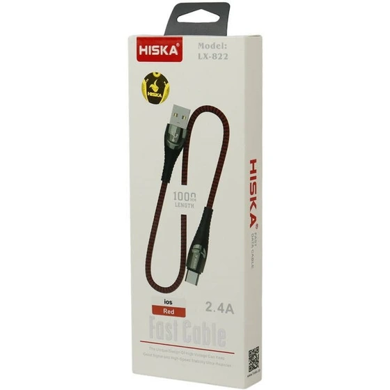 خرید و قیمت کابل آیفون (Lightning) هیسکا (HISKA) طول 1 متر مدل LX-822 | ترب
