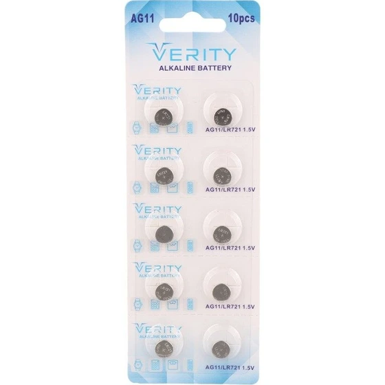 خرید و قیمت باتری سکه ای Verity Alkaline AG11 بسته 10 عددی | ترب