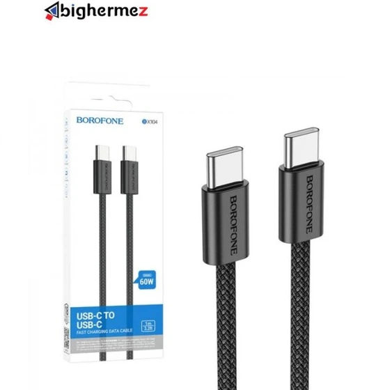 خرید و قیمت کابل شارژ دوسر TYPE-C 60W بروفون مدل BX104 به طول 1 متر کد ...