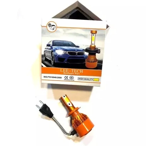 خرید و قیمت لامپ هدلایت دو رنگ زرد و سفید پایه Lee-Tech H4 | ترب