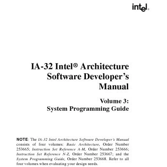خرید و قیمت دانلود کتاب IA-32 Intel® Architecture Software Developer’s Manual, Volume 3: System ...