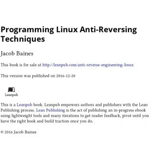 خرید و قیمت دانلود کتاب Programming Linux Anti-Reversing Techniques ...