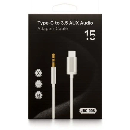 خرید و قیمت کابل تبدیل USB-C به AUX مدل JBC-008 طول 1 متر | ترب