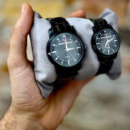 خرید و قیمت ست ساعت مچی بند استیل awin sport (ارسال رایگان) | ترب