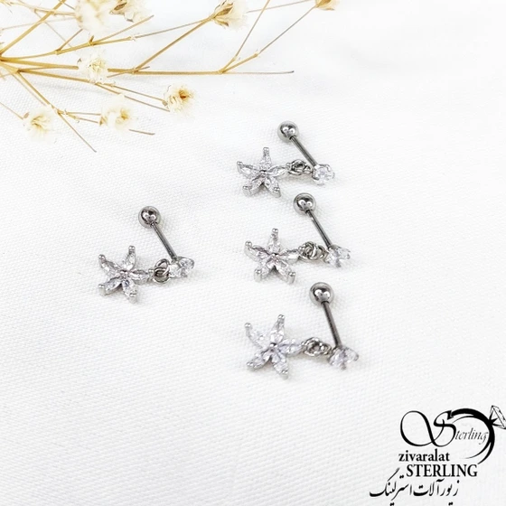 خرید و قیمت پیرسینگ گوش جواهری با آویز ستاره کد 11350 کد 1295090 | ترب