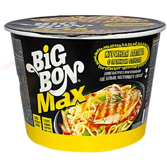 خرید و قیمت نودل بیگ بون Big Bon Max با طعم مرغ و سس تند 95 گرم | ترب