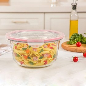 خرید و قیمت ظرف شیشه ای گرد دربدار3لیتری لیمون مدل207535 | ترب