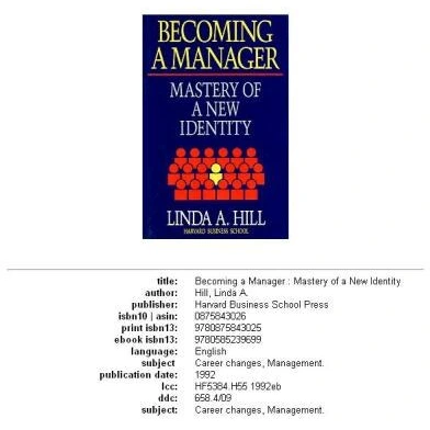 خرید و قیمت دانلود کتاب Becoming a Manager: Mastery of a New Identity ...