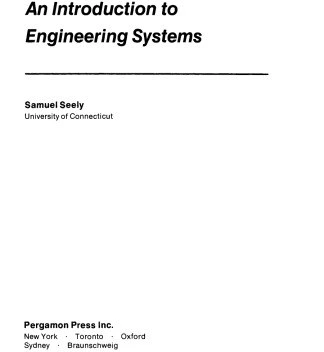 خرید و قیمت دانلود کتاب An Introduction to Engineering Systems 1972 | ترب