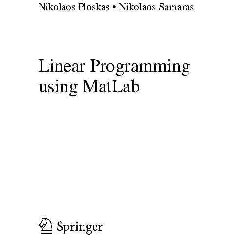 خرید و قیمت کتاب Linear Programming Using MATLAB | ترب