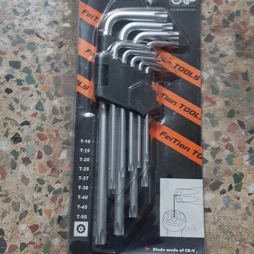 خرید و قیمت الن ستاره ای9عددی بلند سوراخ دار اعلاء. از T10 تا T50 | ترب