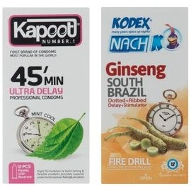خرید و قیمت کاندوم ناچ کدکس (Nach Kodex) مدل Ginseng بسته 12 عددی ناچ کدکس به همراه کاندوم مدل ...