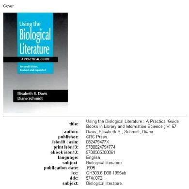 خرید و قیمت دانلود کتاب Using the biological literature: a practical ...