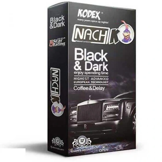 خرید و قیمت کاندوم ناچ کدکس (Nach Kodex) مدل Black & Dark بسته 12 عددی | ترب