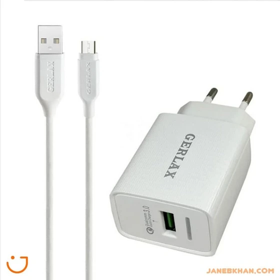 خرید و قیمت شارژر دیواری جرلکس مدل GA-19F 18W با کابل MicroUSB | ترب
