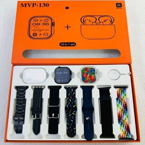 خرید و قیمت ساعت هوشمند Hi Watch Ultra مدل MVP130 با ۱۰ بند و نمایشگر ...