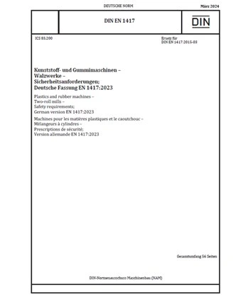 خرید و قیمت DIN EN 1417:2024- Plastics and rubber machines - Two-roll mills - Safety ...