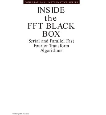 خرید و قیمت دانلود کتاب Inside the FFT Black Box Serial and Parallel FFT Algorithms 1999 | ترب