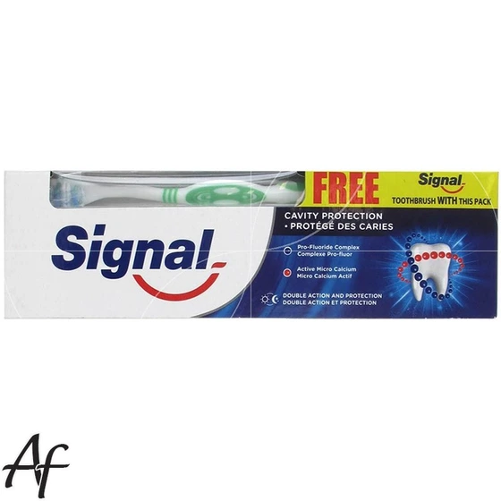 خرید و قیمت پک خمیر دندان و مسواک Signal Cavity Protection | ترب