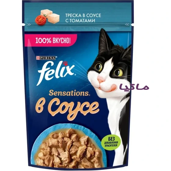 خرید و قیمت پوچ گربه فلیکس طعم ماهی کاد در سس گوجه – Felix With Cod ...