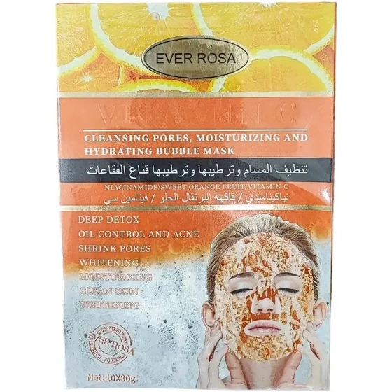 خرید و قیمت ماسک ورقه ای حبابی و پاک کننده منافذ EVER ROSA | ترب