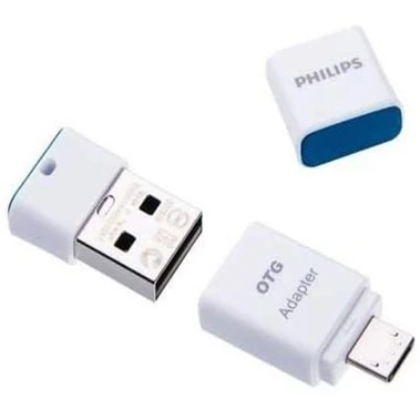 خرید و قیمت فلش مموری USB 2.0 فیلیپس Dueto ظرفیت 16 گیگابایت به همراه مبدل OTG | ترب