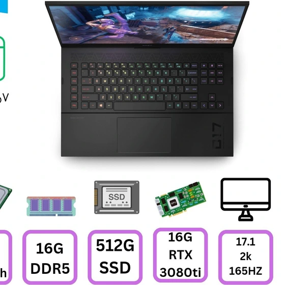 خرید و قیمت hp omen 17 gaming intel core i9-12900h/16GB DDR5/512GB SSD ...
