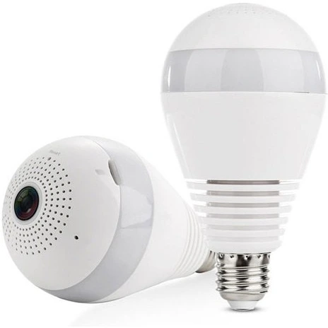 خرید و قیمت دوربین مدار بسته لامپی چرخشی رم خور وای فای V380 ا PTZ LAMP ...