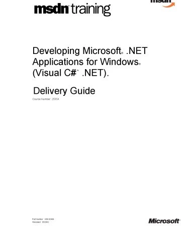 خرید و قیمت دانلود کتاب Developing Microsoft .NET Applications for Windows, Visual C-Sharp .NET ...