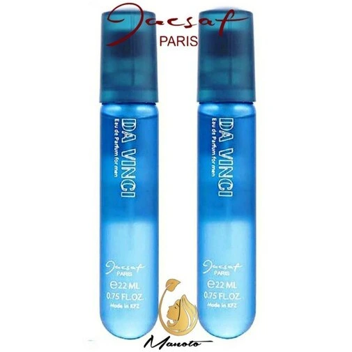 خرید و قیمت ادکلن جیبی مردانه ژک ساف Jacsaf مینی مدل داوینچی آبی حجم 22 میل | ترب