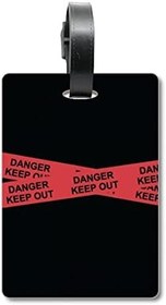 خرید و قیمت Logo Red Danger Line Keep Out Suitcase Bag Tag Luggage Card ...
