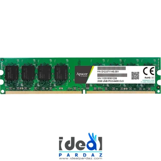 خرید و قیمت رم دسکتاپ اپیسر 2 گیگابایت RAM APACER DDR2 800 2GB | ترب