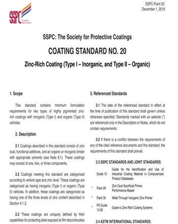 خرید و قیمت SSPC-Paint 20-2019- Zinc-Rich Coating (Type I – Inorganic ...
