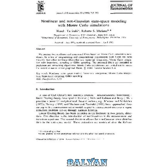 خرید و قیمت دانلود کتاب Nonlinear And Non Gaussian State Space Modeling With Monte Carlo
