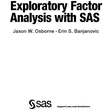 خرید و قیمت دانلود کتاب Exploratory Factor Analysis with SAS 2016 | ترب