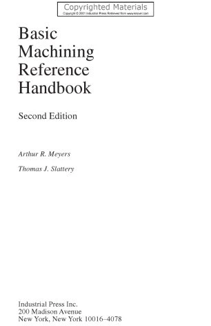 خرید و قیمت دانلود کتاب Basic Machining Reference Handbook 2nd Edition ...