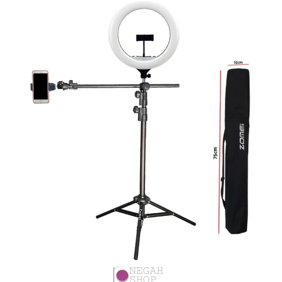 خرید و قیمت رینگ لایت و سه پایه افقی تولید محتوا ZEUS YQ-360A | ترب