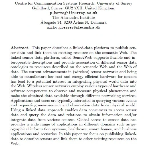 خرید و قیمت ترجمه فارسی مقاله Publishing Linked Sensor Data (انتشار داده های سنسورهای مرتبط) | ترب