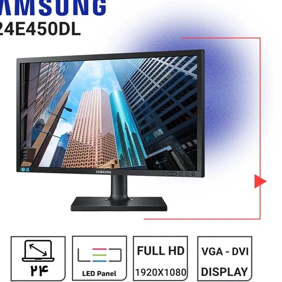 خرید و قیمت مانیتور استوک Samsung S24E450DL سایز 24 اینچ Full HD | ترب