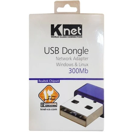 خرید و قیمت کارت شبکه بی سیم آنتن دار K-net 300Mbps USB | ترب