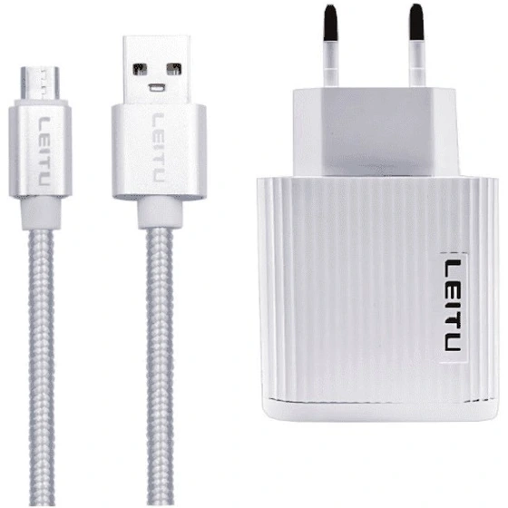 خرید و قیمت شارژر دیواری لیتو مدل LH-6 به همراه کابل تبدیل MicroUSB | ترب