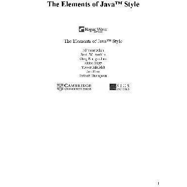 خرید و قیمت دانلود کتاب The Elements of Java Style 2000 | ترب